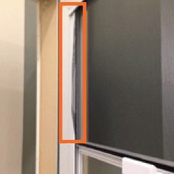 Retractable Insect Screen Mesh Pushed / Blown Out